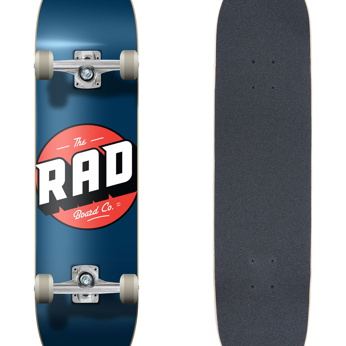 RAD COMPLETE SKATEBOARD PROGRESSIVE - LOGO CLASSIC NAVY – Podium Supply ...