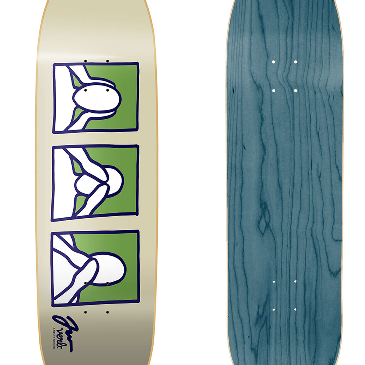 VERB SKATEBOARD DECK ARTIST SERIES JEREMY WRAY HEAR SEE SPEAK 8.86 ...